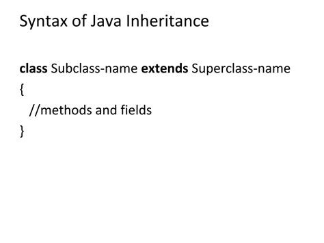 Inheritance In Java Ppt