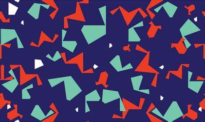 Grid Seamless Pattern With Random Geometric Vector Image