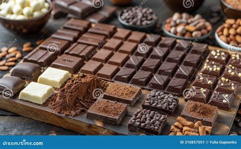 Assorted Chocolates Displayed On A Table Stock Image Image Of Sugar Dessert 310857051