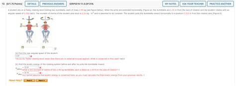 Solved A Find The New Angular Speed Of The Babe X The Chegg Com