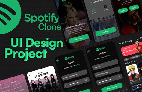 Ui Project Spotify Clone Behance