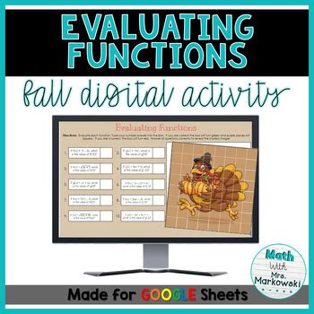 Evaluating Functions Using Function Notation Digital Activity Fall