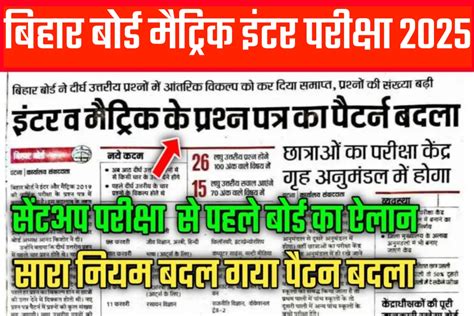 Bihar Board Objective Pattern 2025 Exam 2025 Exam Me Kitna Objective Question Rahega Bihar