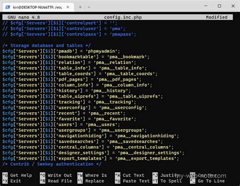 『phpmyadmin環境保管領域が完全に設定されていないため、いくつかの拡張機能が無効になっています。』の対策方法 Mywebnote
