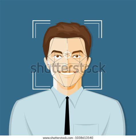 Biometrical Identification Facial Recognition System Concept Stock Vector Royalty Free