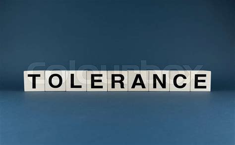 Tolerance Cubes Form The Word Tolerance Stock Image Colourbox