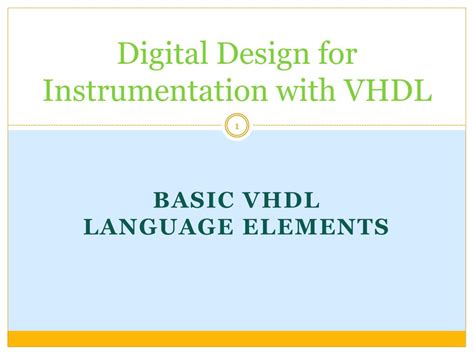 Ppt Digital Design For Instrumentation With Vhdl Powerpoint