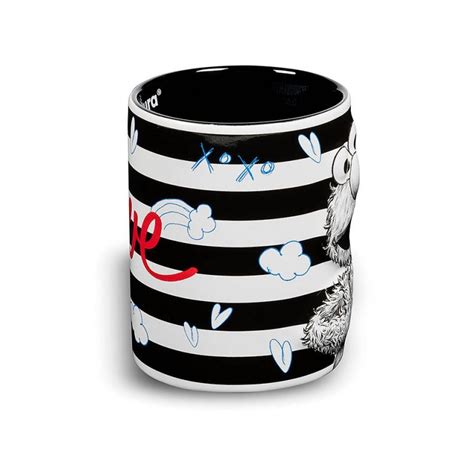 Elmo Mug With Black And White Stripes Portaventura® Online Shop