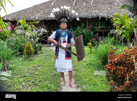 Man From Adi Minyong Tribe From Northeastern Part Of India Dressed In Their Traditional Clothes