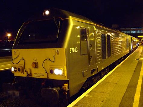 Along These Tracks Train Photos Site Night Photo Class 67013