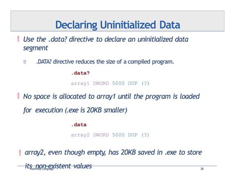 Outline Basicc Elements Of Assembly Language Ppt