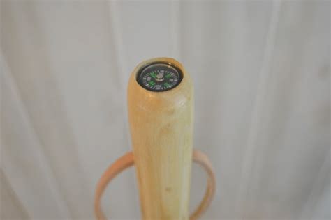 Compass Walking Stick Hiking Stick With Compass On Top Etsy