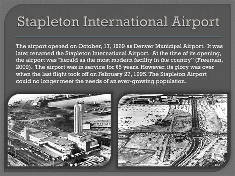 Ppt Redevelopment Of Stapleton International Airport Transforming