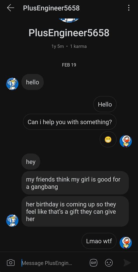 This Random Message I Got R Holup