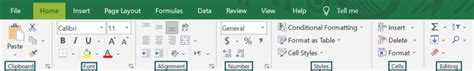 Excel 2019 Ribbons Tabs And Quick Access Toolbar Customize