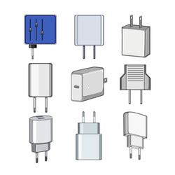 Technology Power Adapter Cartoon Royalty Free Vector Image