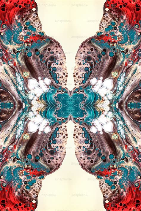 빨강 흰색 파랑 꽃의 추상적인 이미지 사진 Unsplash의 무늬 이미지