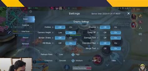 Settingan Dasar Mlbb Lemon Terungkap Tidak Rata Kanan One Esports Indonesia