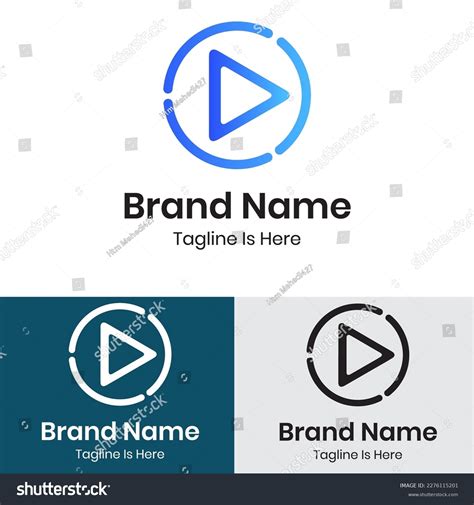 Blue Circle Play Button Logo Design Stock Vector Royalty Free 2276115201 Shutterstock
