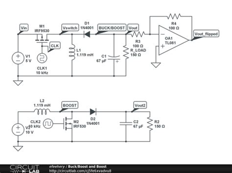 Buckboost And Boost Circuitlab