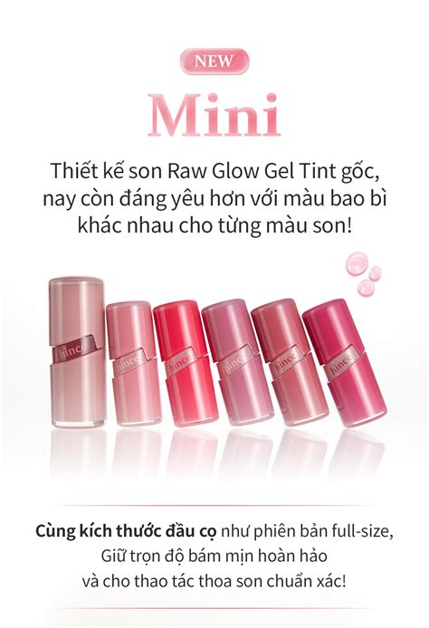 [mini] Son Gel Tint Căng Bóng Tự Nhiên Hince Raw Glow Gel Tint Mini