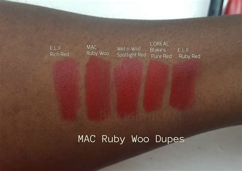 BLKMimiLDN MAC Ruby Woo Dupe On Dark Skin