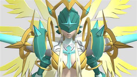 Mobile Digimon New Century Ophanimon X Download Free D Model By Drewsdigitaldesigns