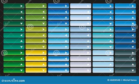 Large Collection Of Bright Web Buttons With Arrow Stock Vector