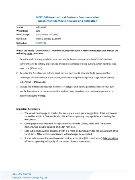 assessment 2 information rubric and guidelines v1 pdf