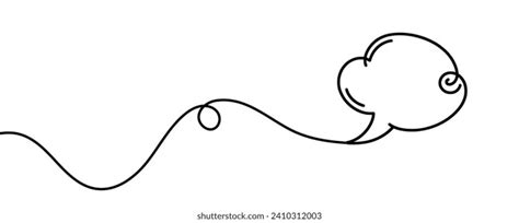 One Line Cloud Speech Communication Vector Stock Vector Royalty Free