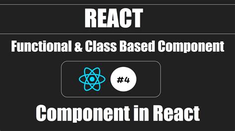 React 4 Introduction To Component Type Of Component Available In Reactfunctional And Class