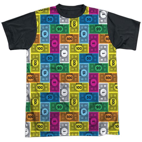 Monopoly Cash Rich Unisex Adult Halloween Costume Sublimated T Shirt
