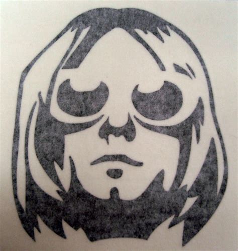 Kurt Cobain Decal Black Vinyl Cut Decal Sticker 0601 0683 The Art Of