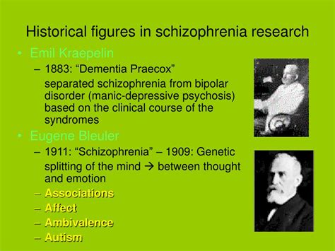 Ppt Historical Figures In Schizophrenia Research Powerpoint