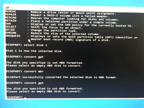 Trying To Convert Disk Format To Gpt From Command Prompt What Am I Doing Wrong R24hoursupport
