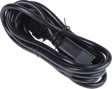 rs pro rs pro straight iec c19 socket to straight iec c20 plug power
