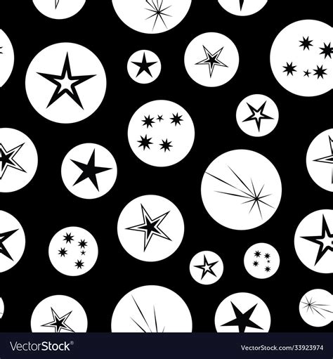 Stars Geometric Seamless Pattern Background Vector Image