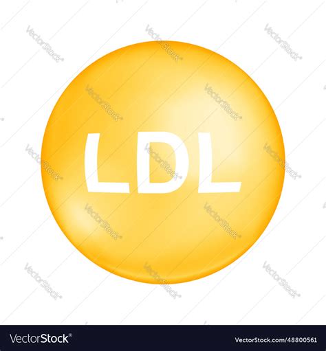 Cholesterol Ldl Type Bad Cholesterin Yellow Vector Image