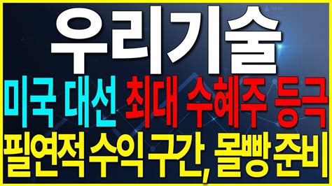 우리기술 미국 대통령 누가 되든 Smr은 최대 수혜주가 됩니다 몰빵 준비 우리기술주가 우리기술주가전망 우리기술목표가