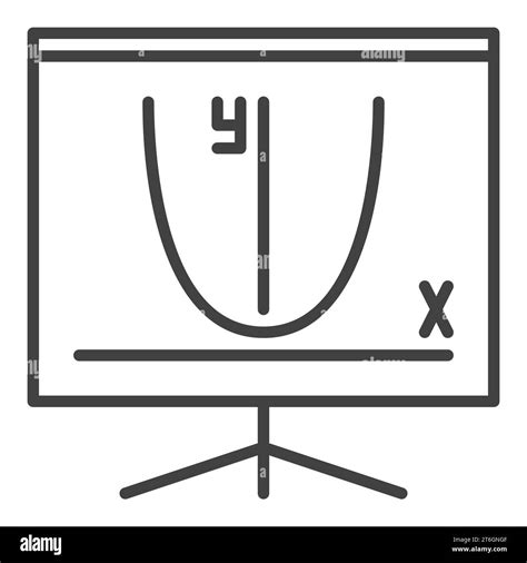Math Graph Vector Mathematics Science Concept Outline Icon Or Symbol