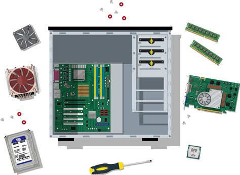 assembling pc personal computer hardware 35857791 png
