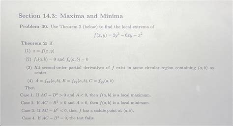 solved problem 30 use theorem 2 below to find the local