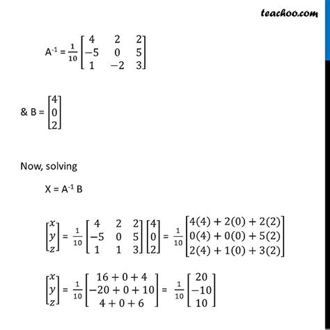 Ex 4 5 12 Solve System Of Linear Equations Using Matrix