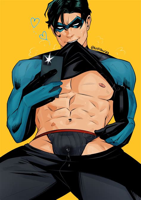 Rule 34 Antibooart Biting Shirt Cellphone Dc Dc Comics Dick Grayson