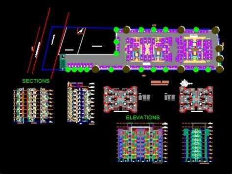 Edificio Planos Completos En Dwg 396 11 Kb Librería Cad