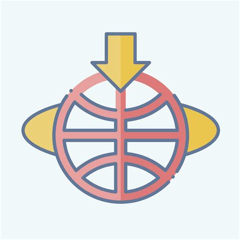 Icon Geostationary Orbit Related To Satellite Symbol Doodle Style