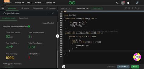 Day17 Of 100daysofcodingchallenge Insertion Sort Tushar Choudhary Posted On The Topic Linkedin