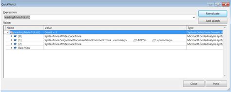 xml documentation on methods shows difference in syntaxtree structure with vs2017 ide code