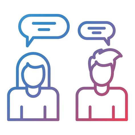 Group Chat Line Gradient Icon 18722081 Vector Art At Vecteezy