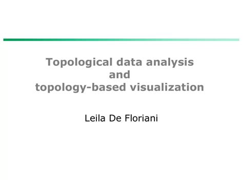 Ppt Topological Data Analysis And Topology Based Visualization Leila Powerpoint Presentation